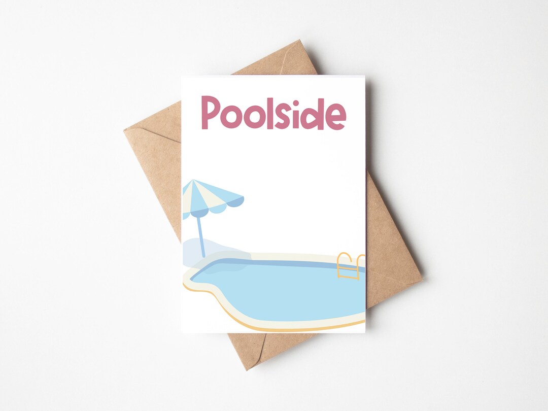 Summer Card / Pool Party Invitation / Pool Party Birthday Invitation ...