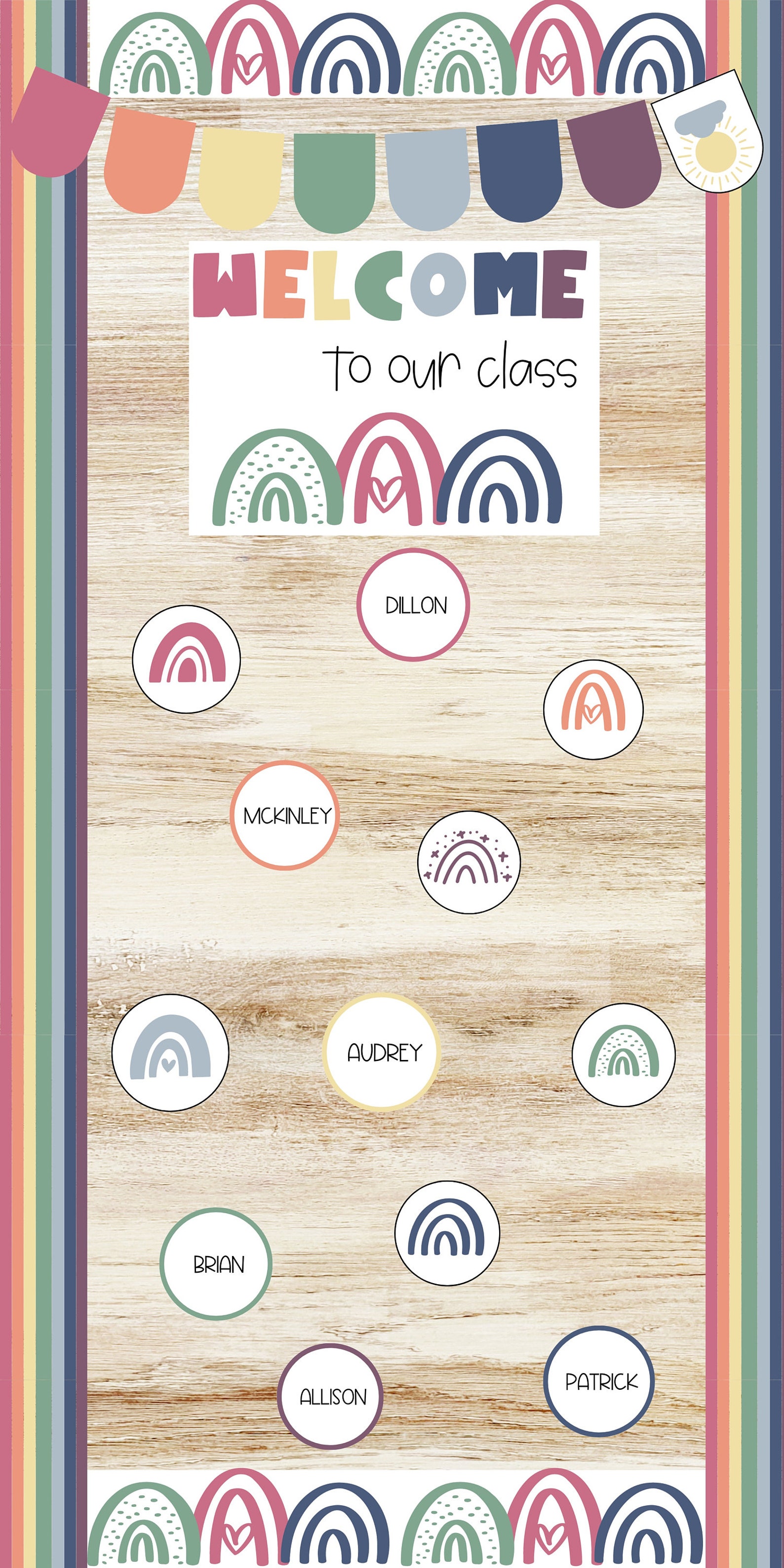 Muted Rainbow Classroom Door Bundle / Classroom Decor / Elementary ...