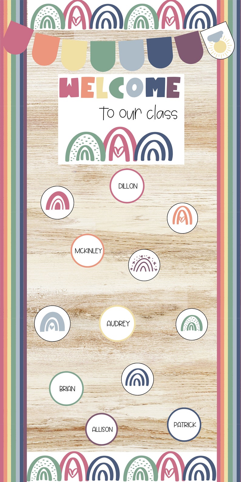 Muted Rainbow Classroom Door Bundle / Classroom Decor / Elementary ...
