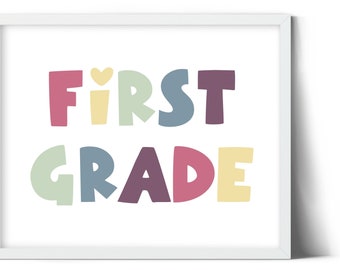 Fourth Grade / Classroom Door Sign / Printable Wall Art / Classroom ...