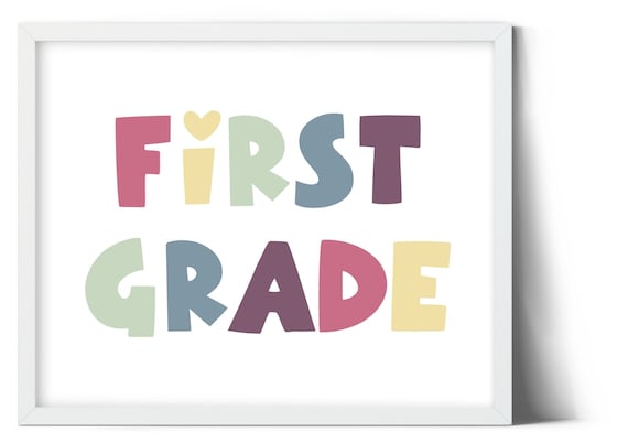 First Grade / Classroom Door Sign / Printable Wall Art / - Etsy
