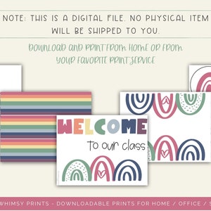 Muted Rainbow Classroom Door Bundle / Classroom Decor / Elementary ...