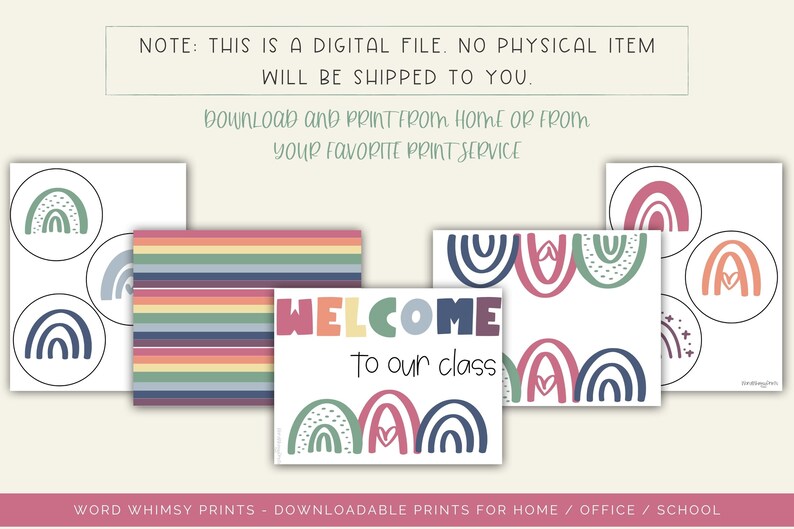 Muted Rainbow Classroom Door Bundle / Classroom Decor / Elementary ...