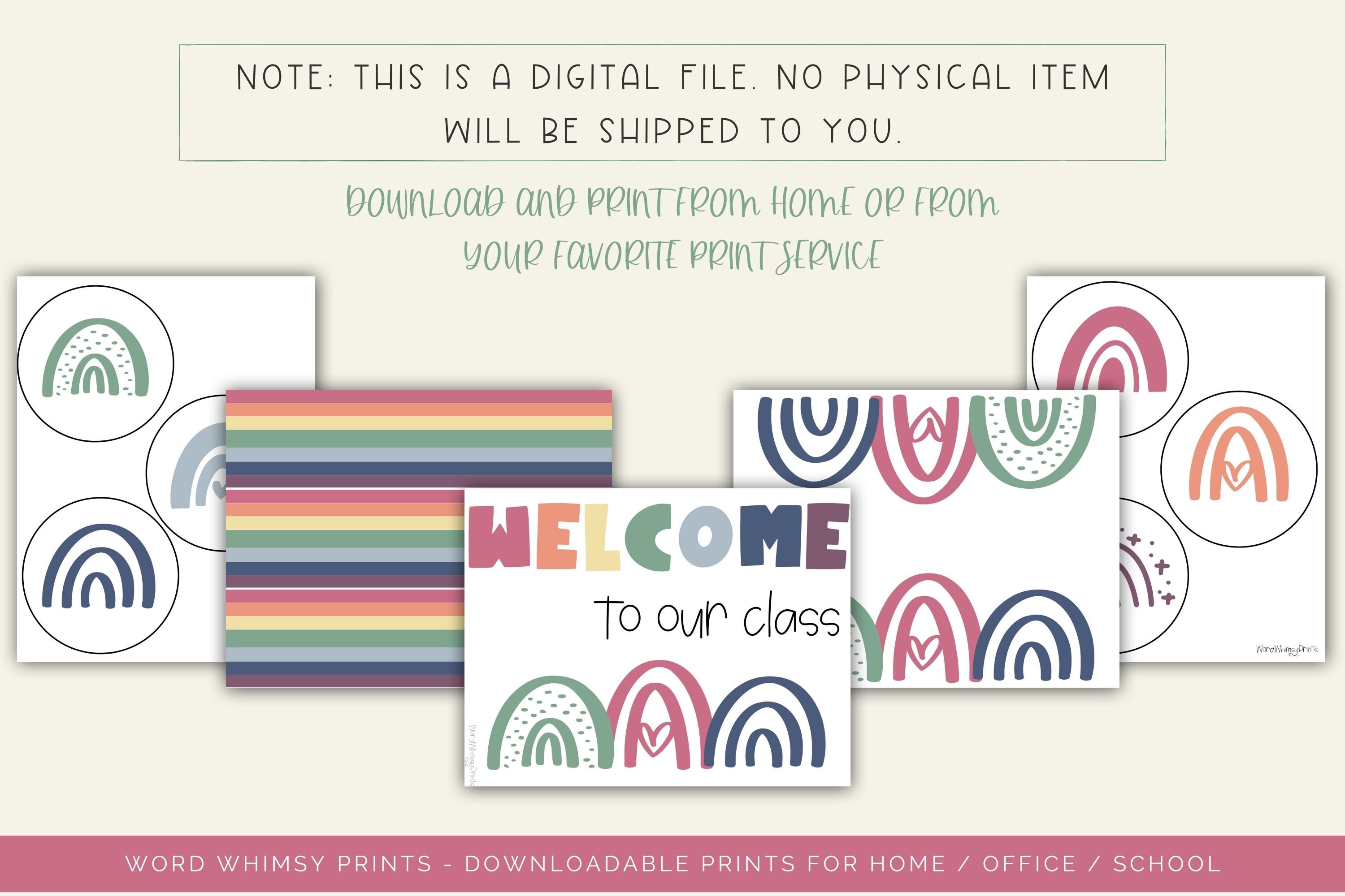 Muted Rainbow Classroom Door Bundle / Classroom Decor / Elementary ...