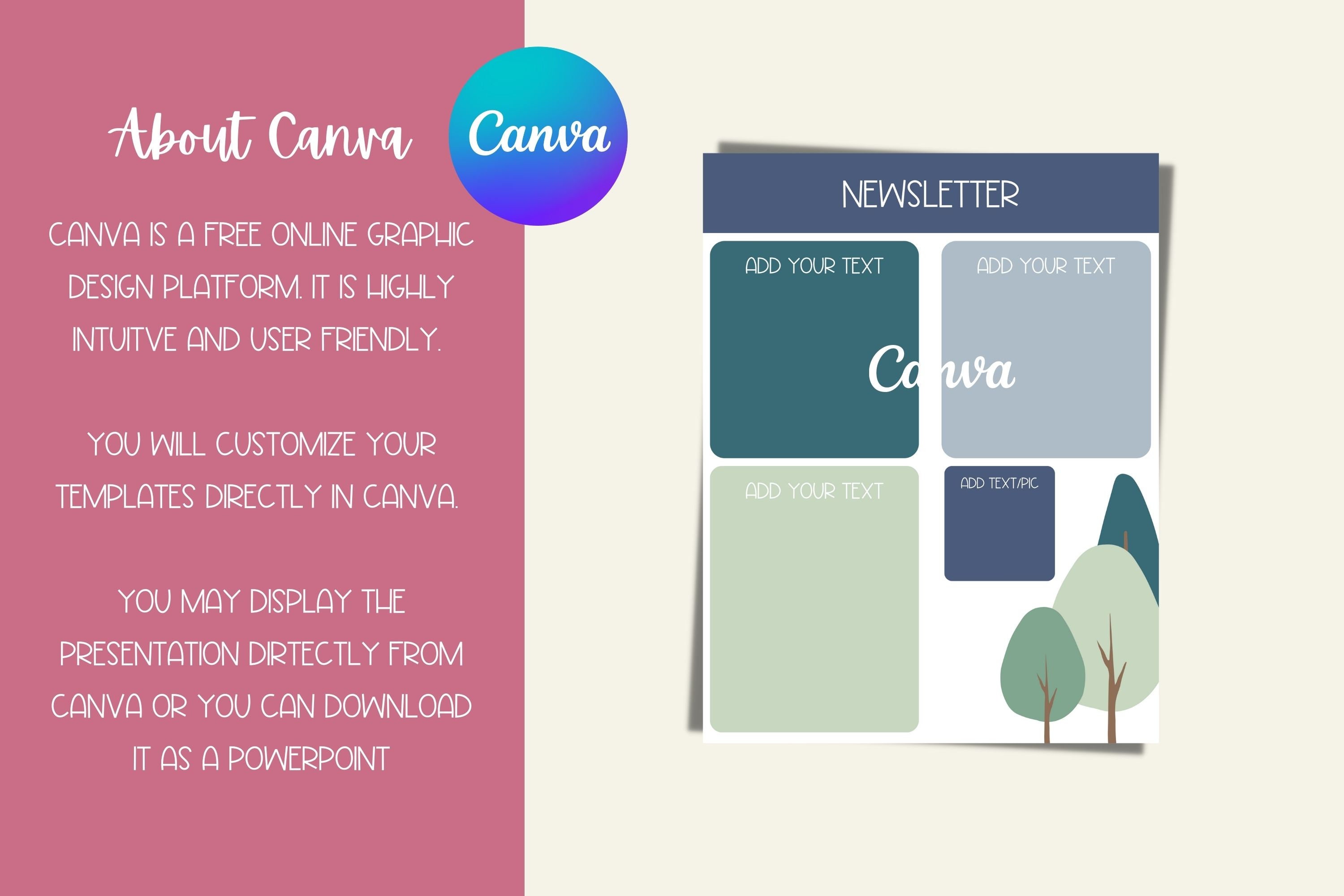 Newsletter Template / Newsletter Template Canva / Editable Template ...