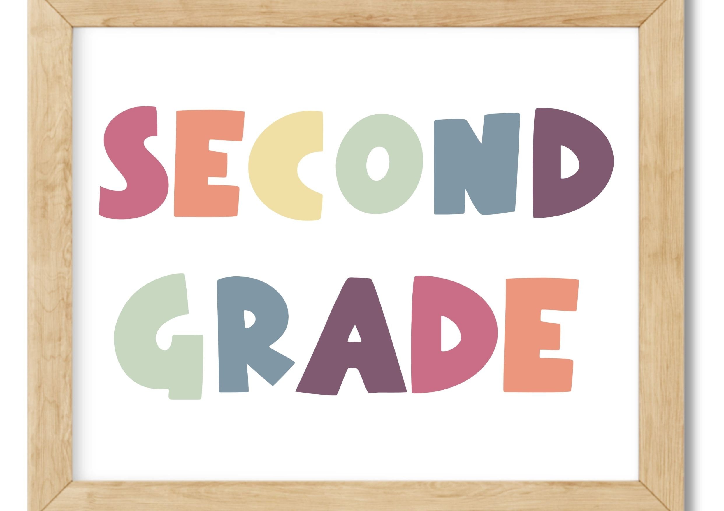 Second Grade / Classroom Door Sign / Printable Wall Art / Classroom ...