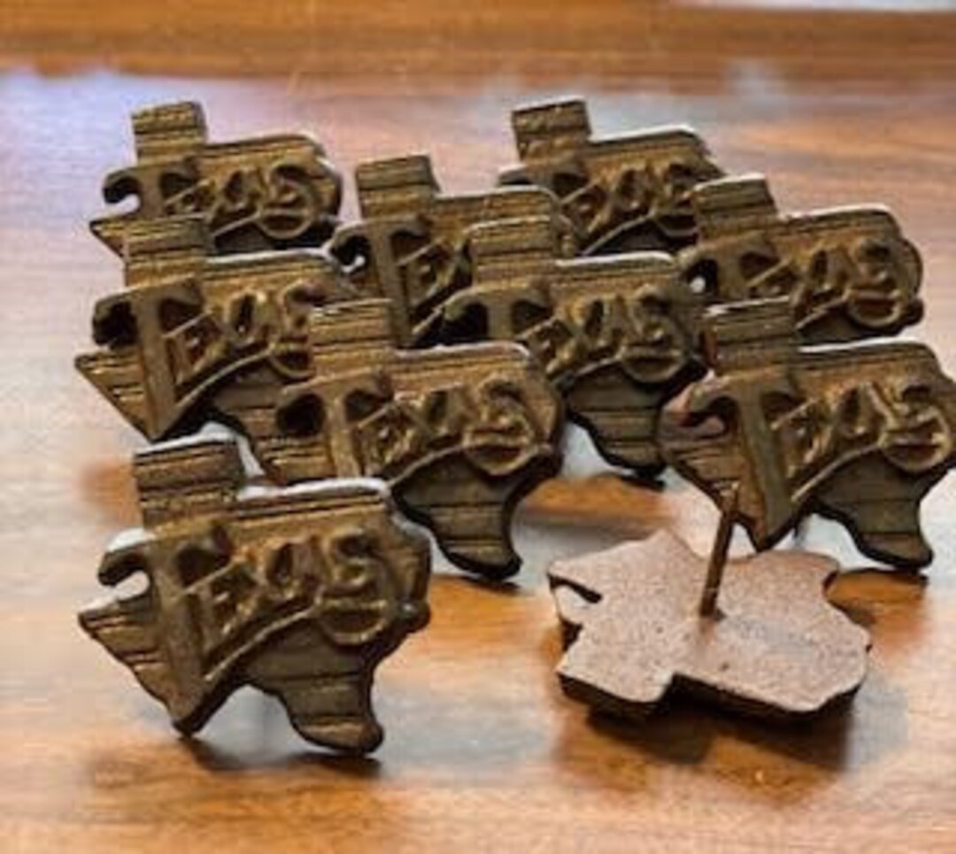 12 Pcs Cast Iron Texas Map With Nail, Cast Cross Pin, Rustic Cross ...