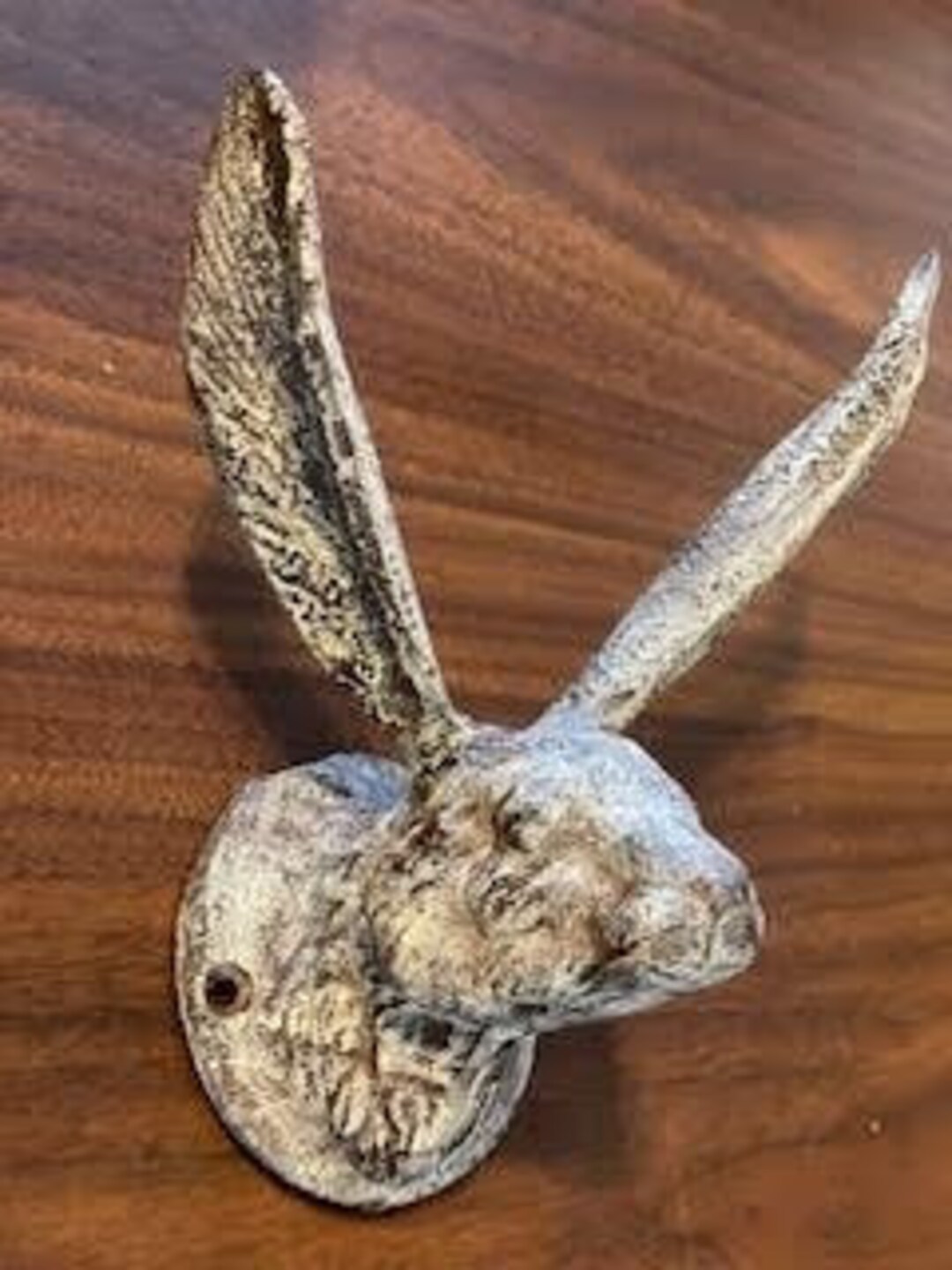 Cast Iron Rabbit Hook 2 Colors Avail antique White or Rustic Brown Jack ...