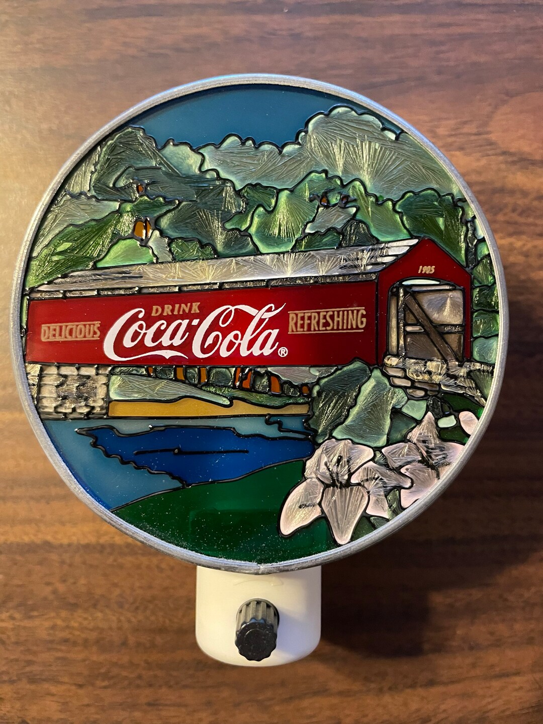 COKE COCA COLA Night Light, Hand Painted Glass - Etsy