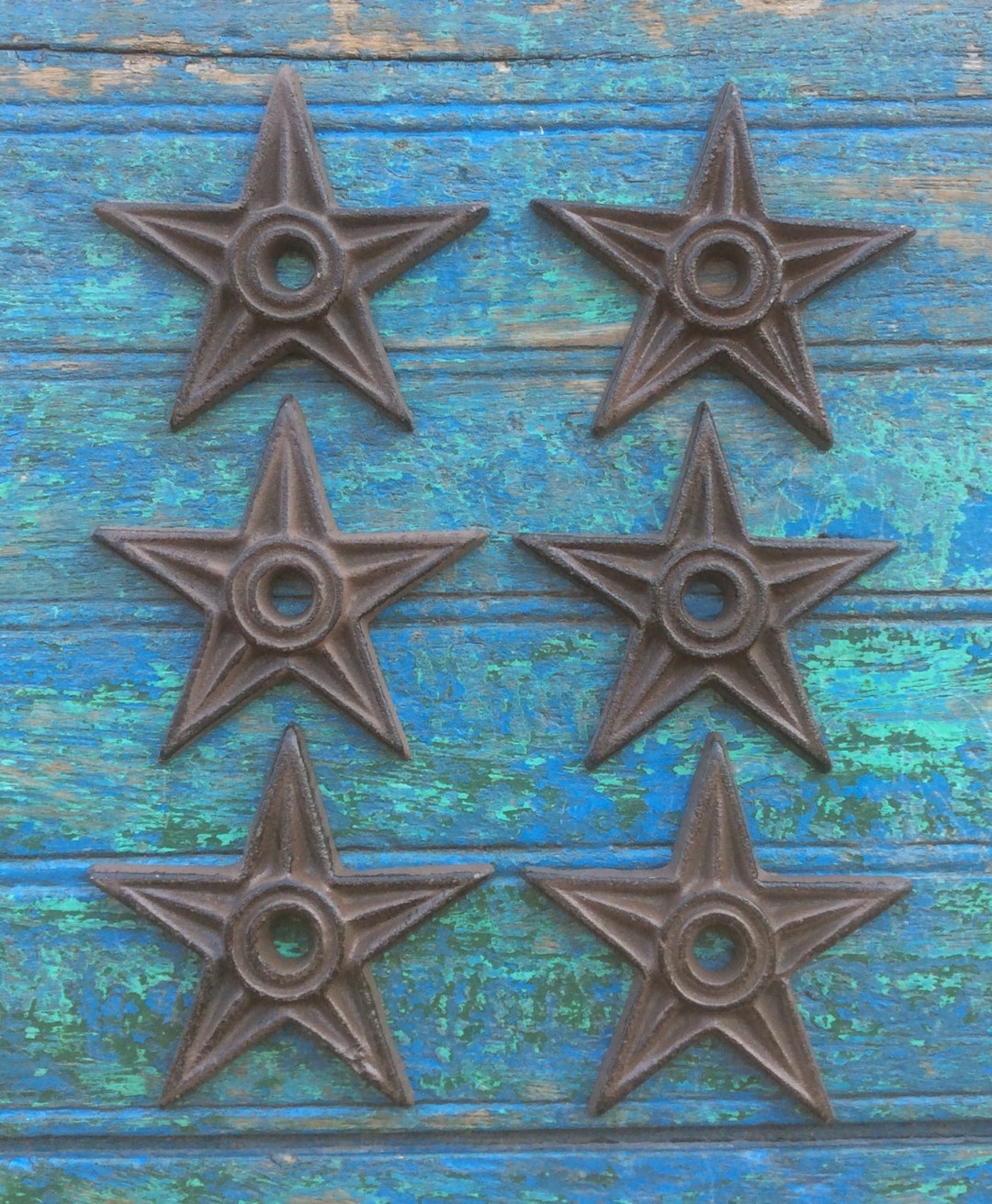 3.75" Cast Iron Rustic SET OF 6 Western Decor Primitive Star - Etsy