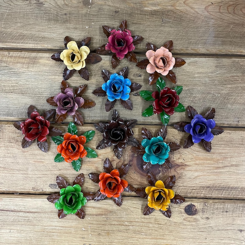 Metal Flowers - Etsy
