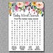 Floral Baby Shower Game Word Search Game Printable Boho - Etsy