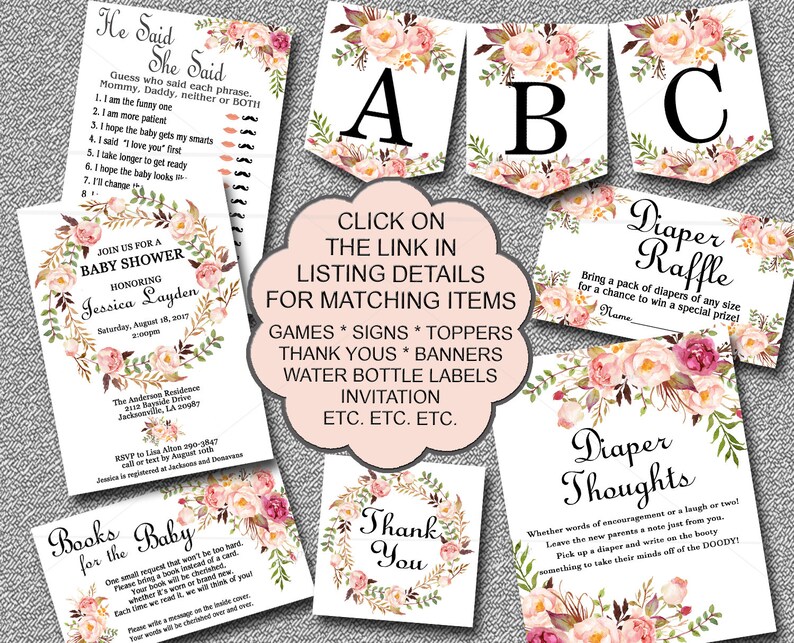 Celebrity Baby Name Baby Shower Game Printable Watercolor - Etsy