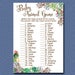 Succulent Baby Shower Game, Match the Baby Animal Name Game, Printable ...