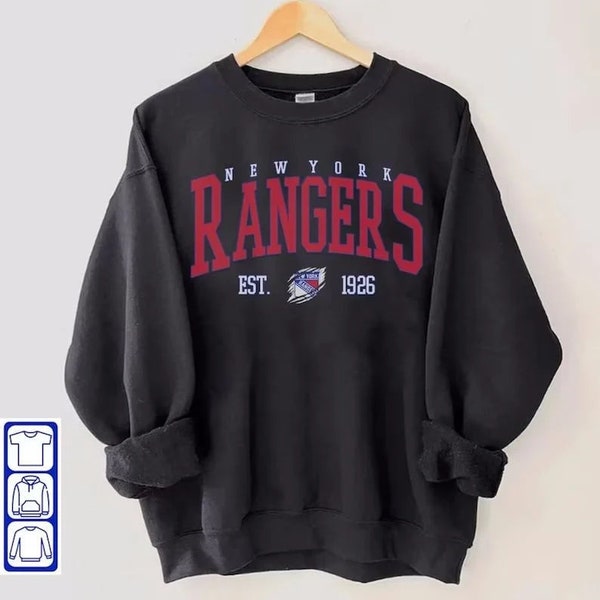 New York Rangers Sweatshirt - Etsy