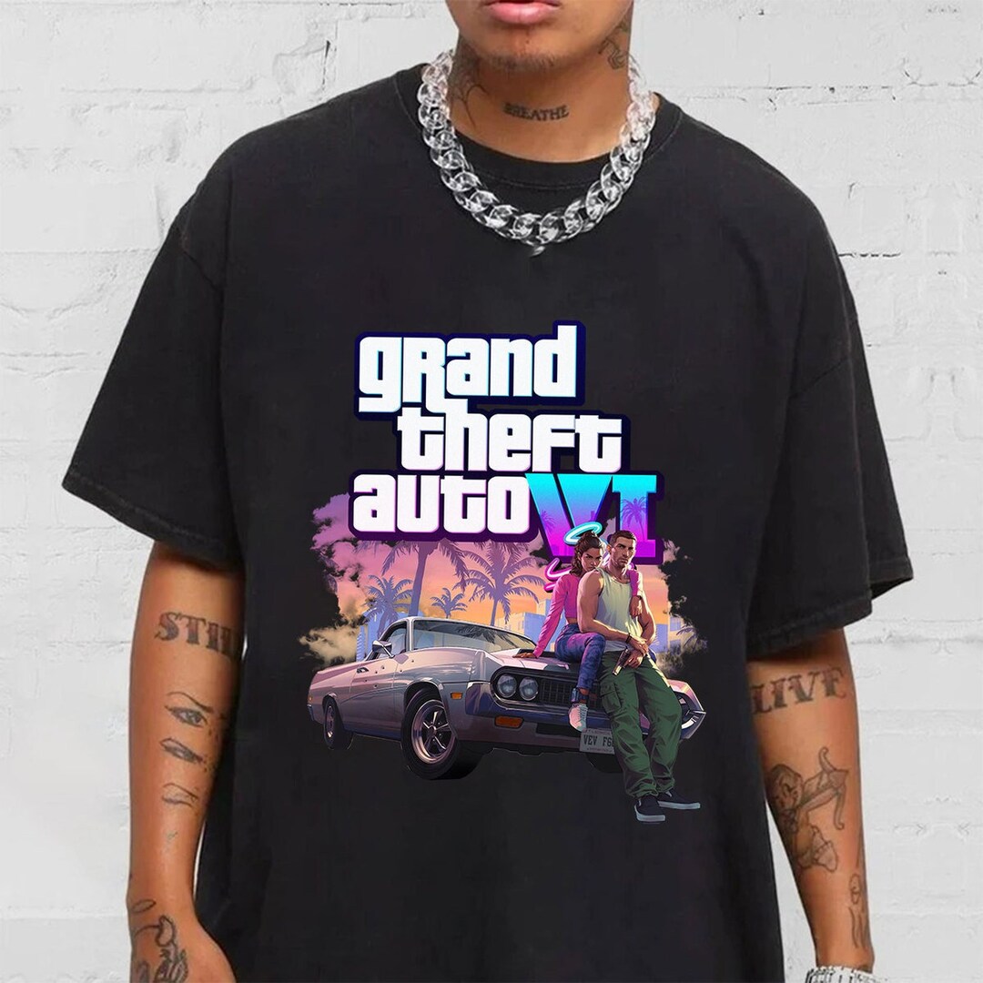 GTA6 GTA VI Shirt, Grand Theft Auto 6 T-shirt, GTA 6 Fans, Vice City ...