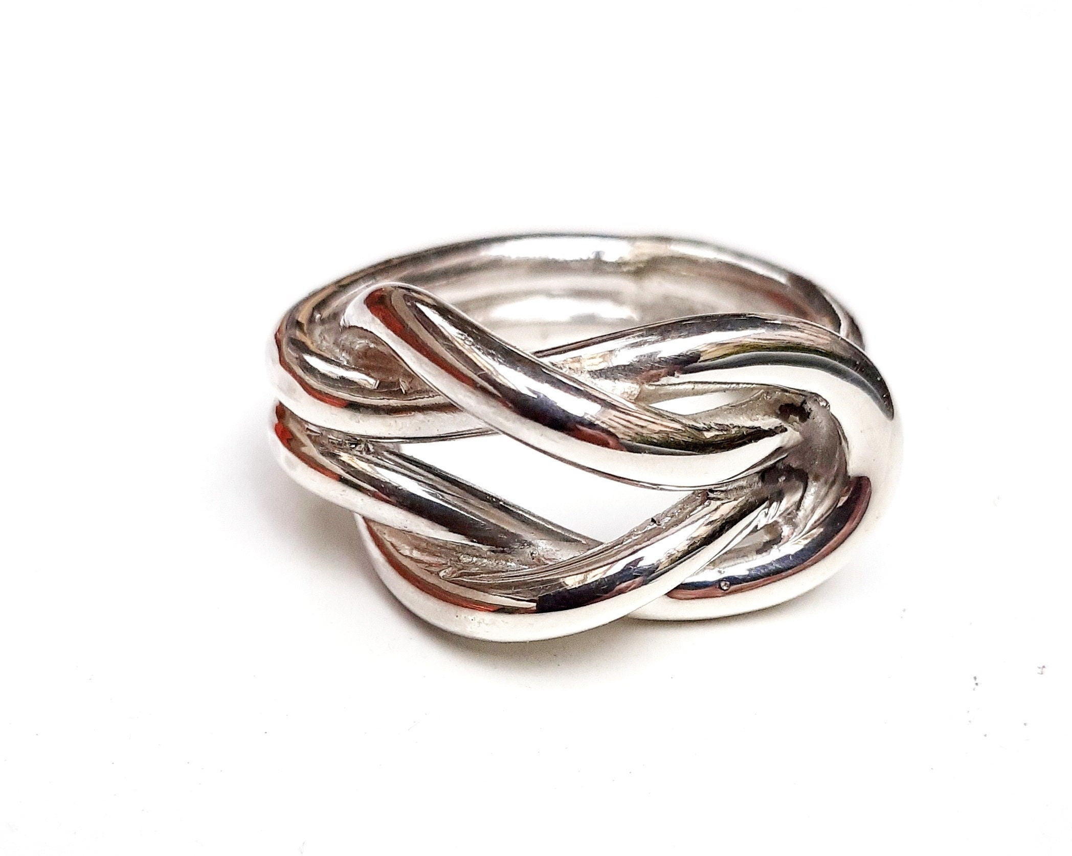 Silver Knot Ring - Etsy