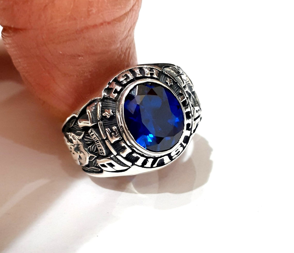 American College Ring in Silver - Etsy