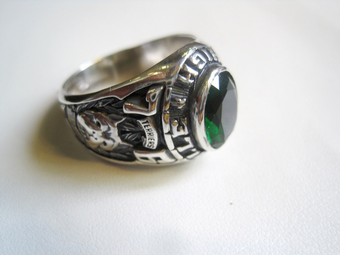 American College Ring in Silver - Etsy