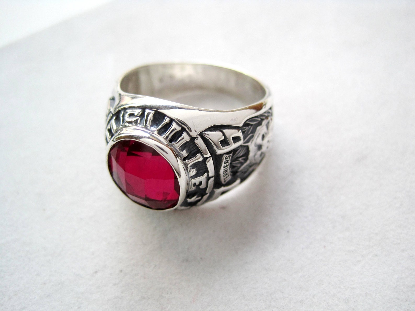 American College Ring in Silver - Etsy