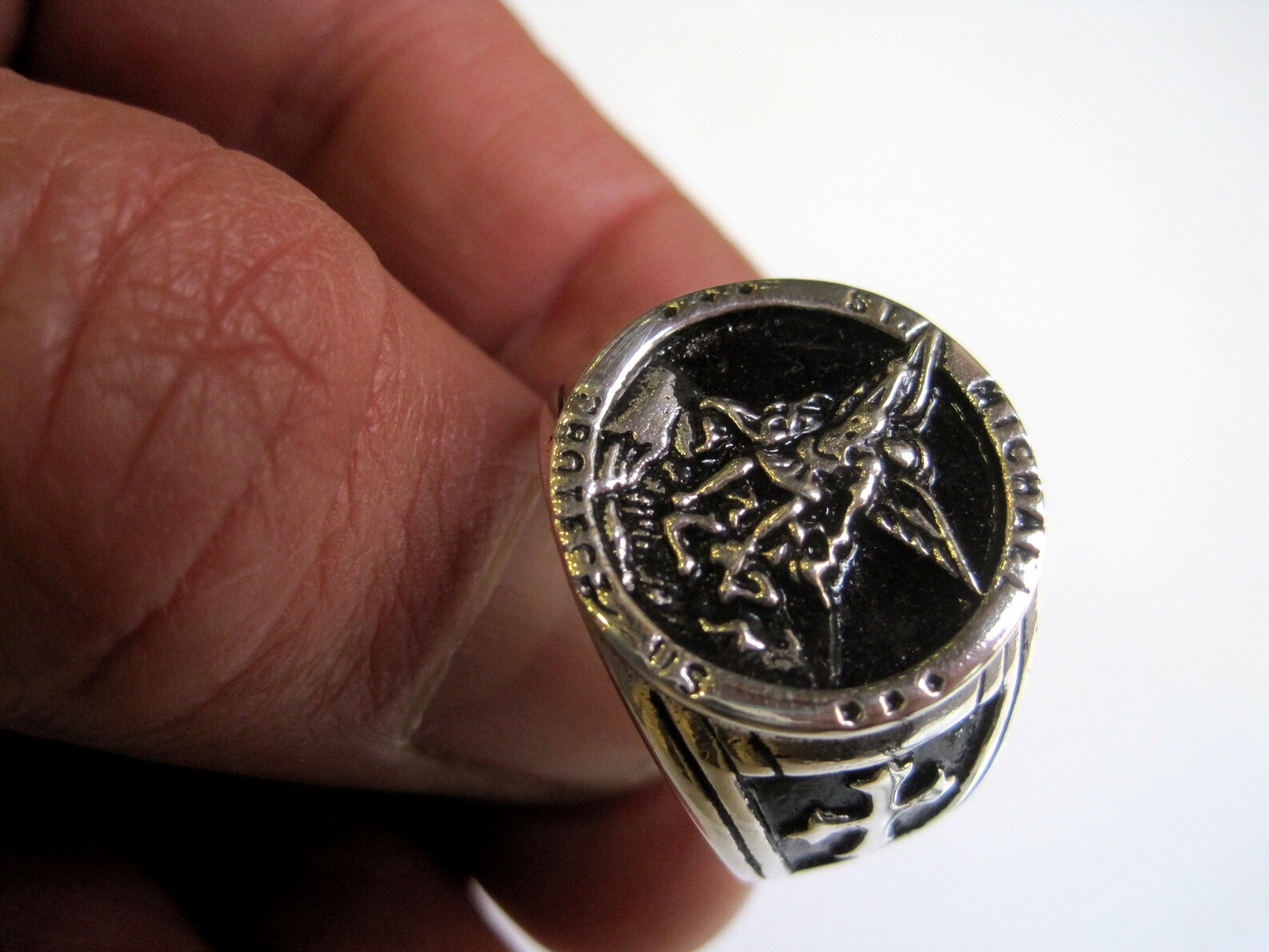 Silver Saint Michael Archangel Ring - Etsy