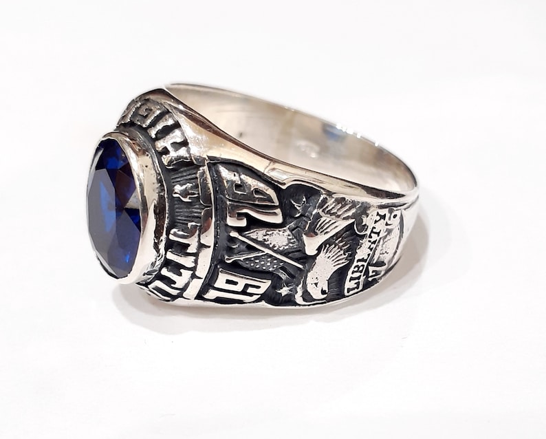 American College Ring in Silver - Etsy