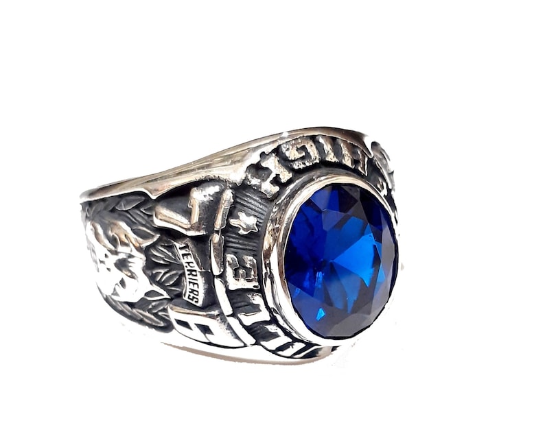 American College Ring in Silver - Etsy