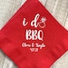 I DO BBQ Barbecue Monogram Custom Personalized Napkins Wedding Candy ...
