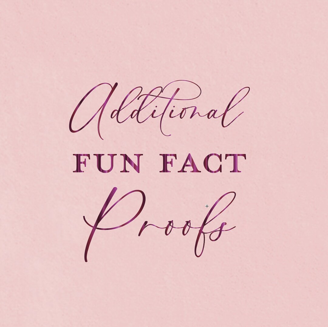 Reserved for Clients That Require Additional Fun Fact Proofs After the ...