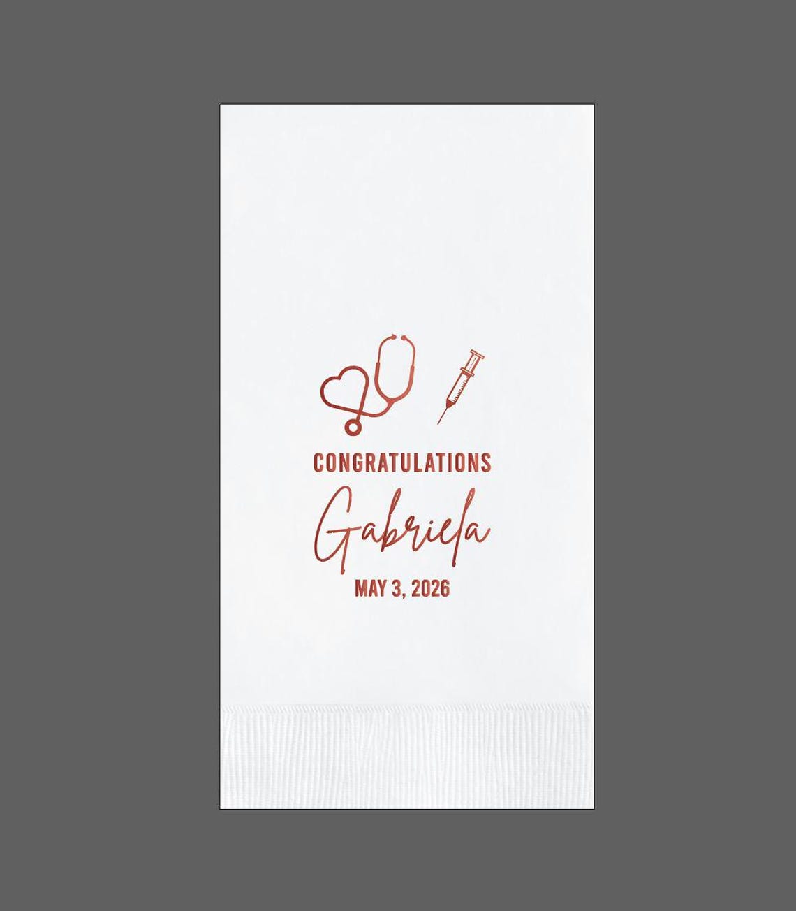 Personalized Napkins Nurse Nursing School Graduation Custom Printed ...