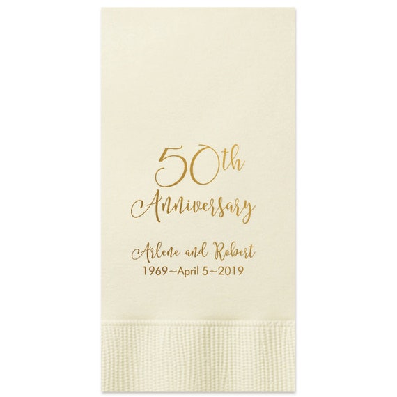 50th Wedding Anniversary Luncheon Napkins Amazon.com | Luxury Custom