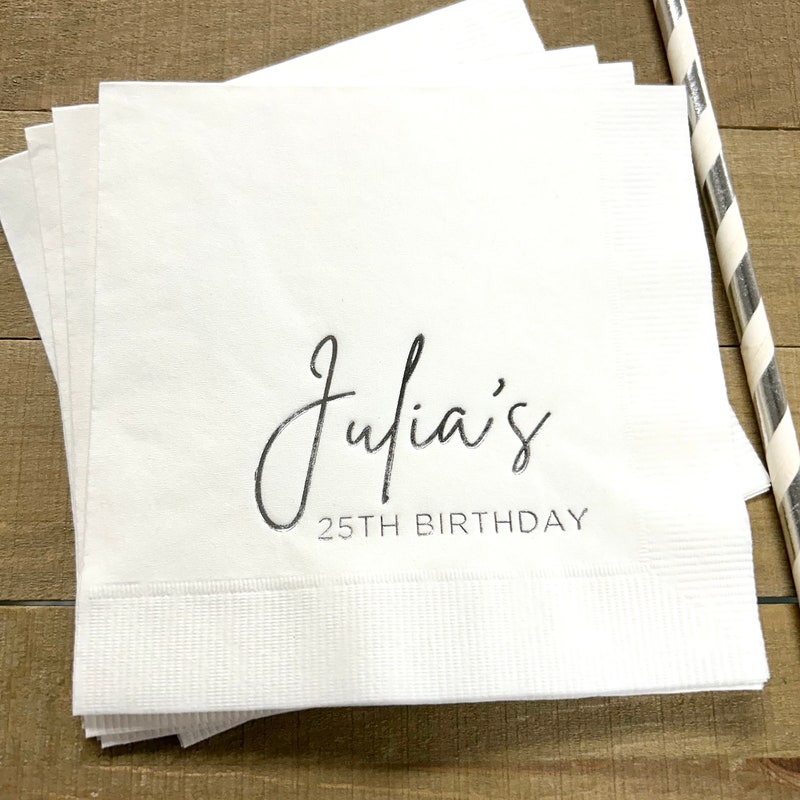 Birthday Napkins - Etsy