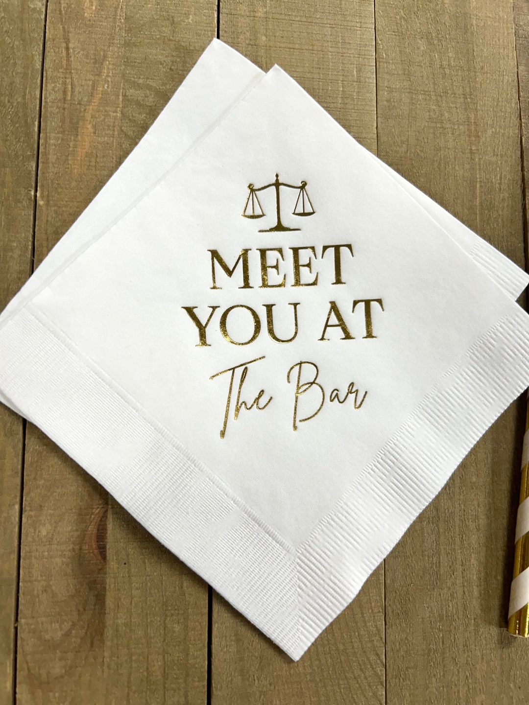 Law School Lawyer Attorney Graduation Meet You at the Bar Printed ...