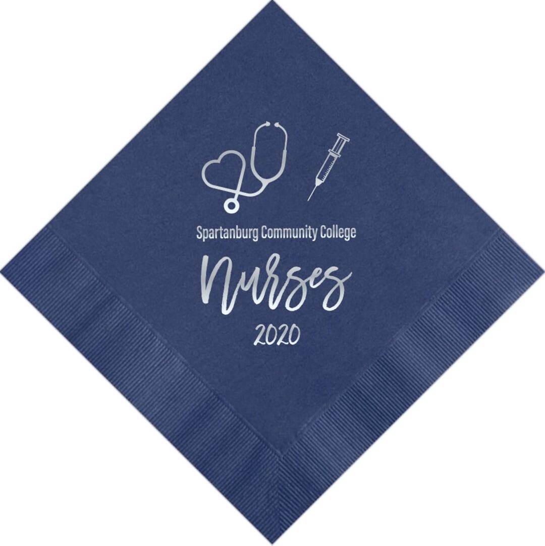 Personalized Napkins Nurse Nursing School Graduation Custom Printed ...
