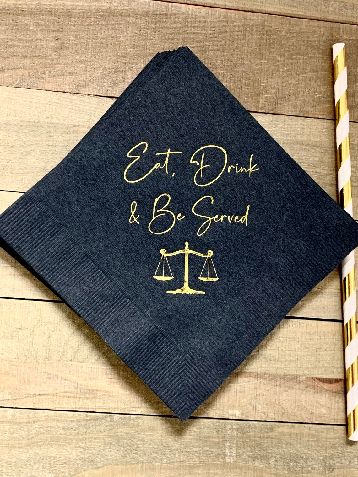 Law School Lawyer Attorney Graduation Eat Drink & Be Served Printed ...