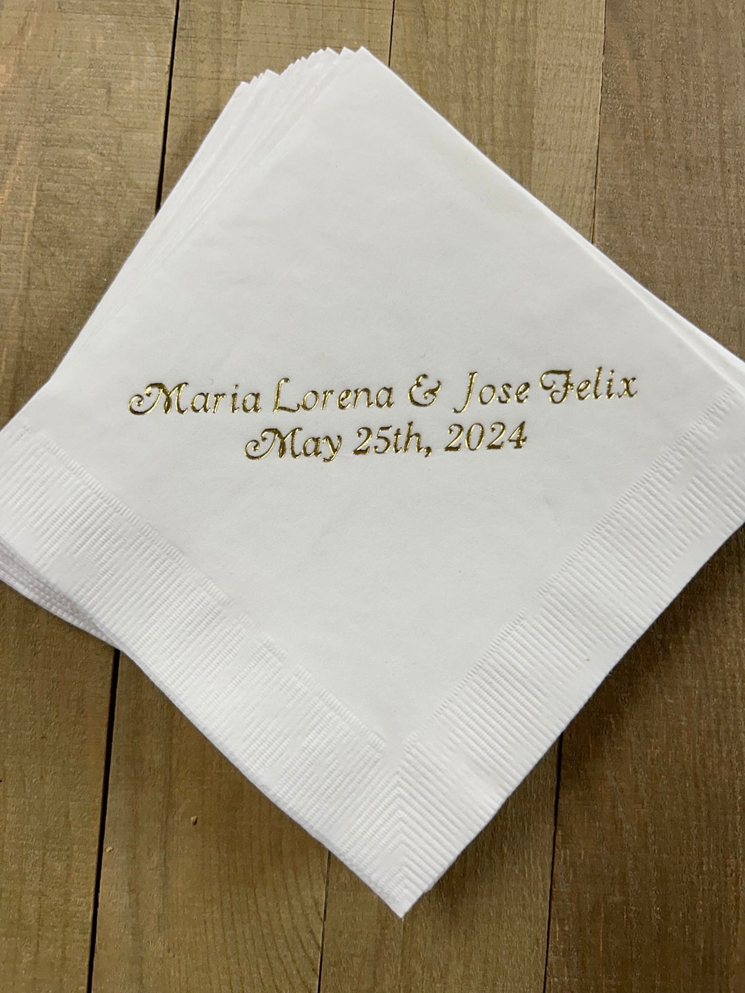 50 Personalized Napkins Personalized Napkins Wedding Personalized ...