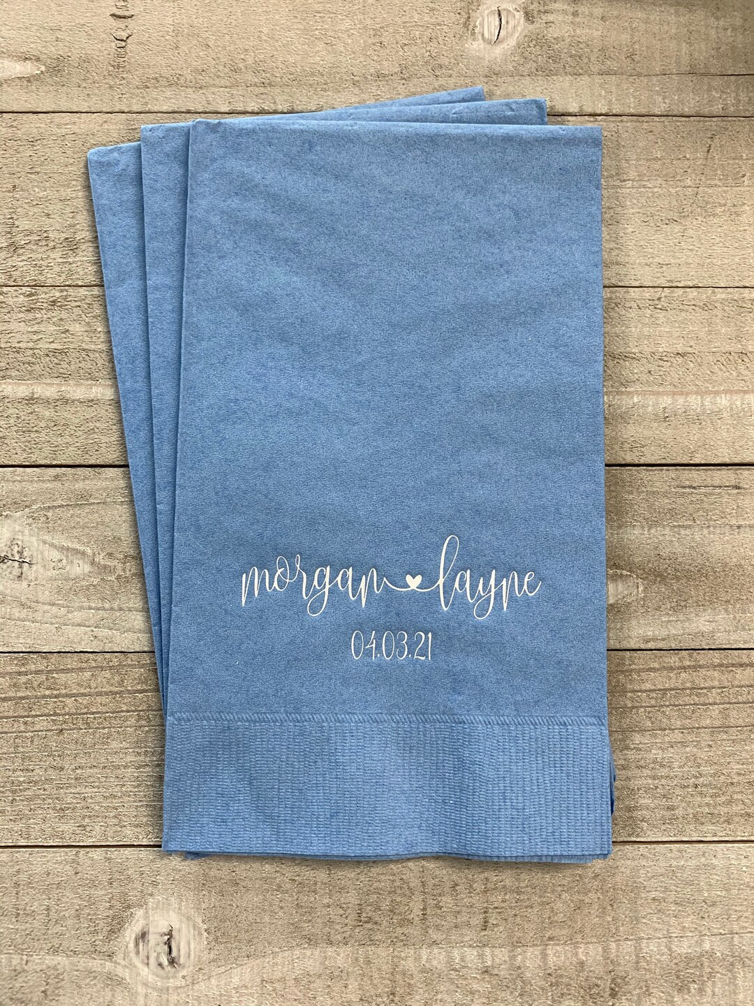 100 Personalized Guest Towels Dinner Napkins Wedding Hostess Gift ...
