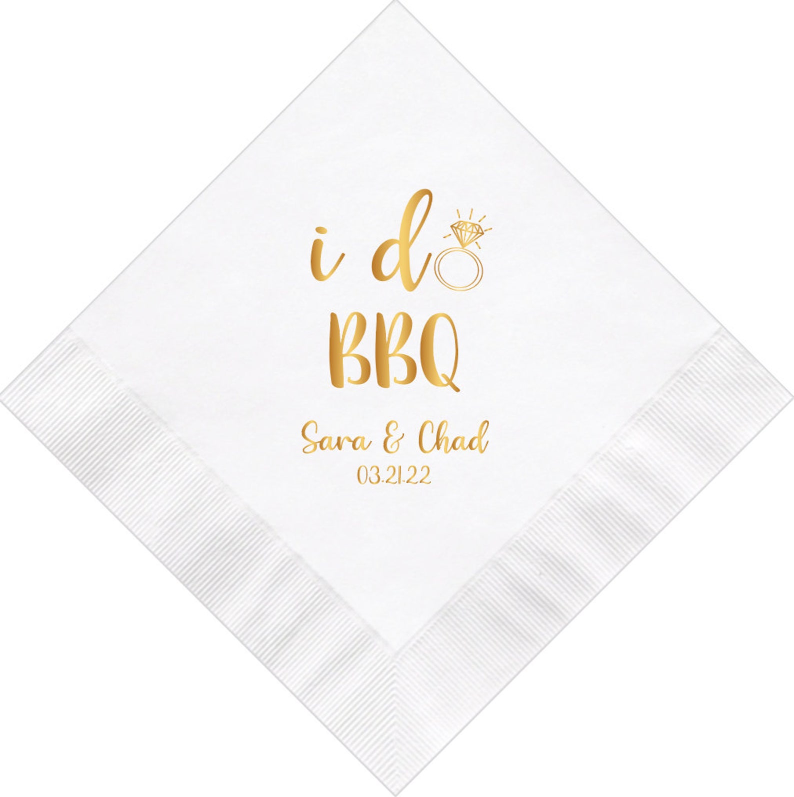 I DO BBQ Barbecue Monogram Custom Personalized Napkins Wedding - Etsy