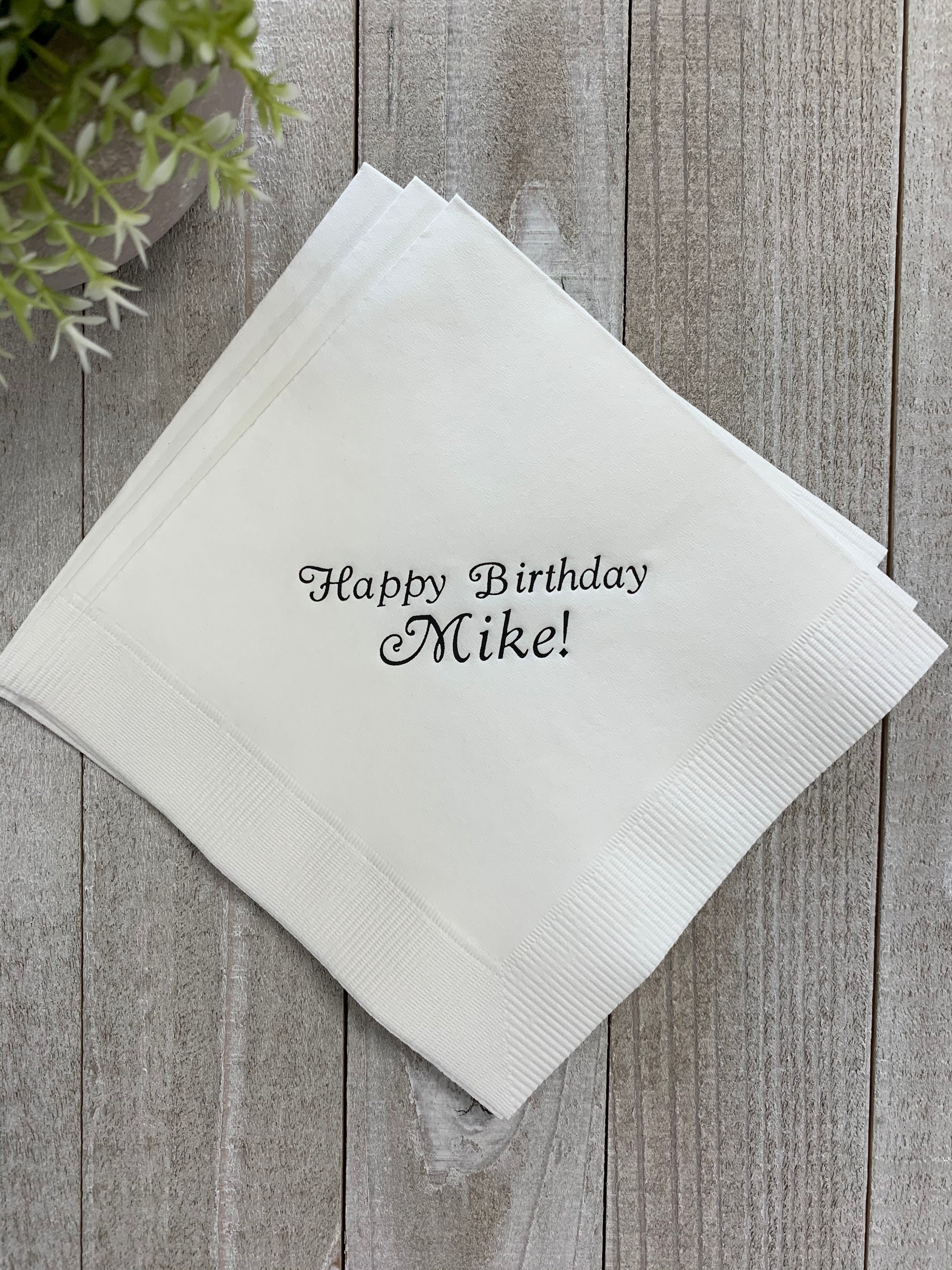 50 Personalized Napkins Personalized Napkins Printed | Etsy