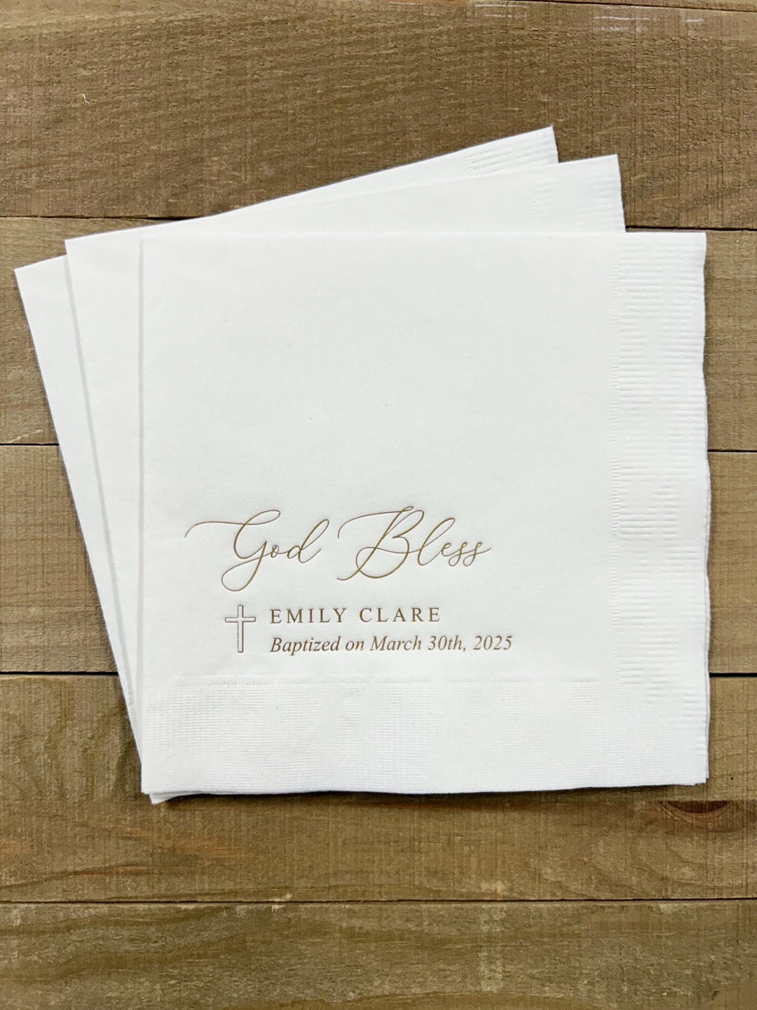 Personalized Baptism Monogram Napkins Baby Communion Christening ...