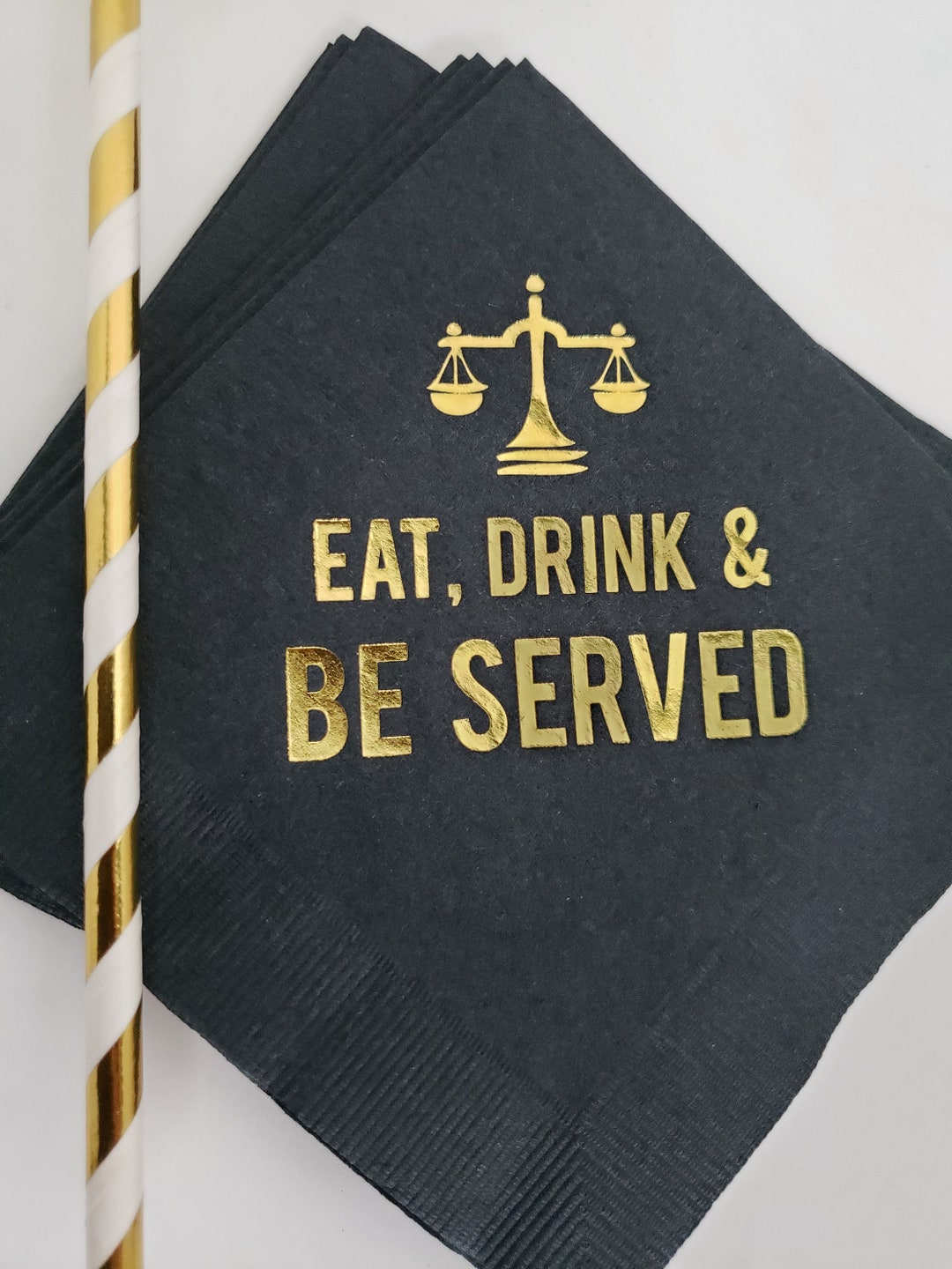 Law School Lawyer Attorney Graduation Eat Drink & Be Served Printed ...