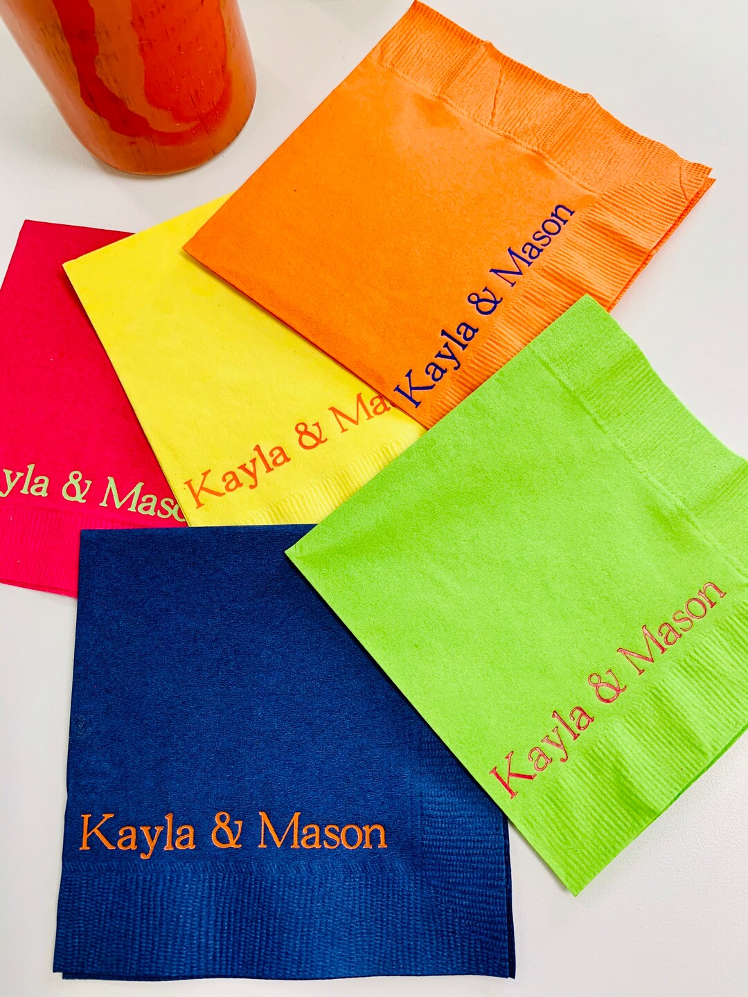Personalized Napkins Custom Printed Paper Napkins Cocktail Beverage ...