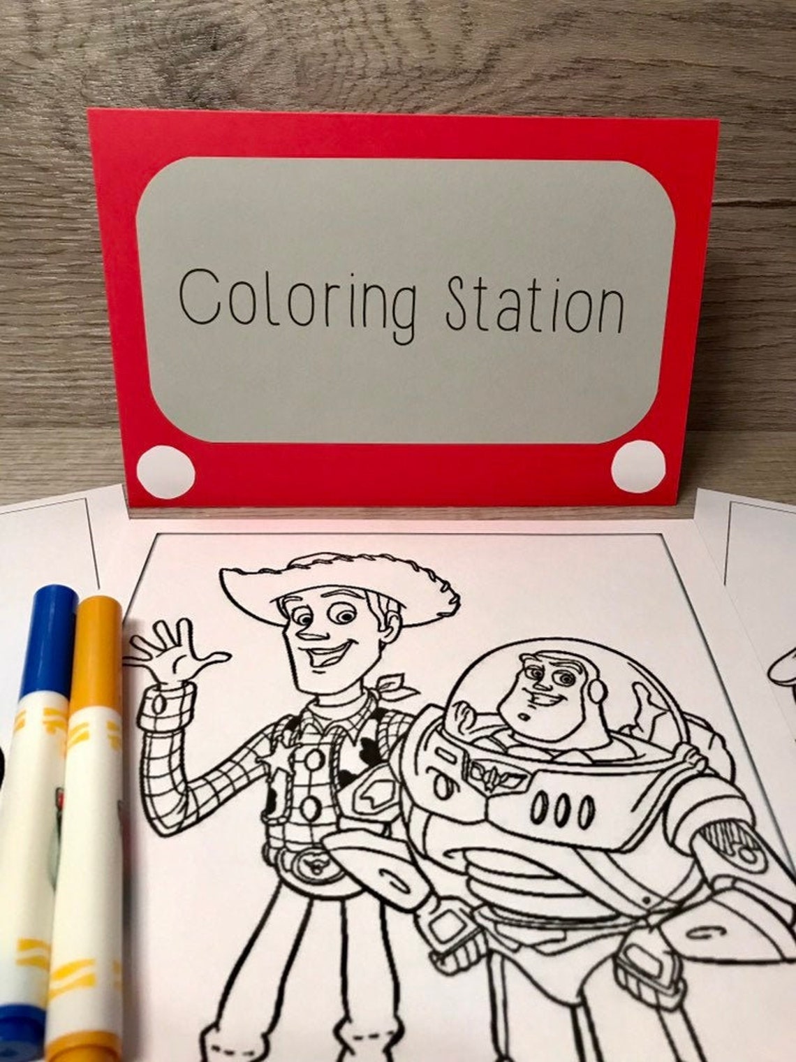 Toy Story Inspired Etch A Sketch Birthday Party Signs Etsy