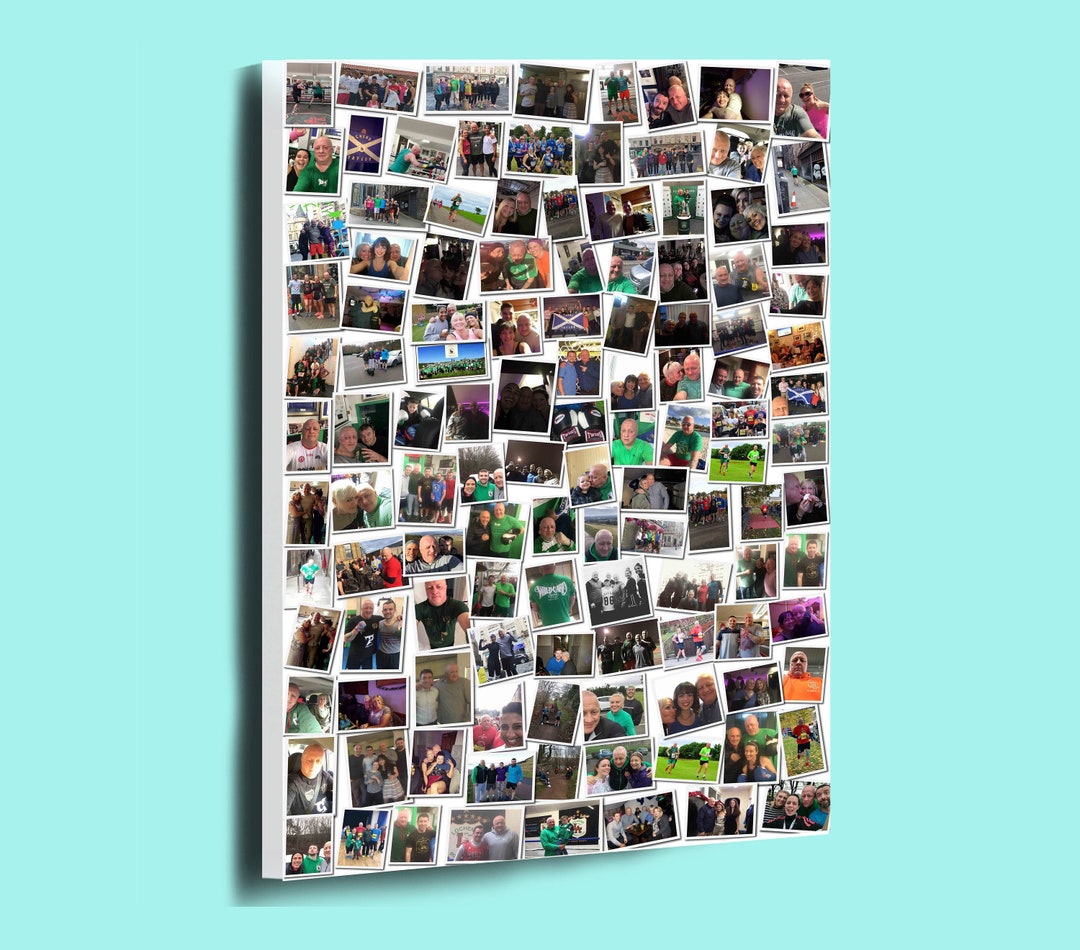 Fantastic Personalised Random Photo Collage Montage Box Framed Canvas ...