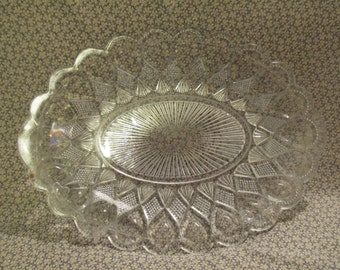 Cut glass platter | Etsy