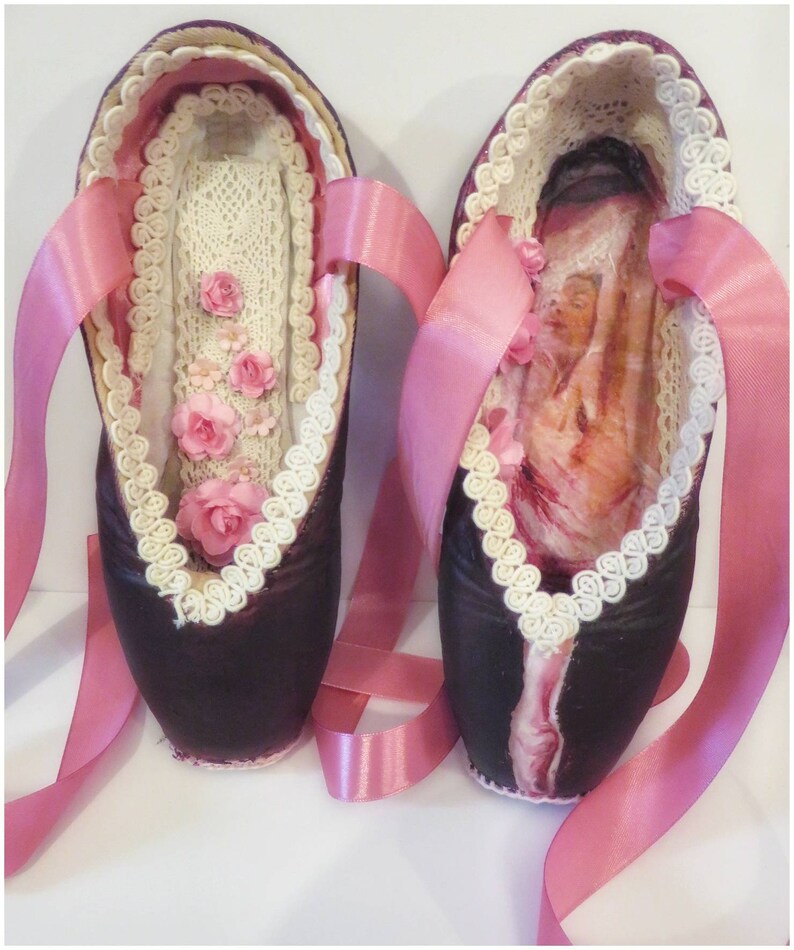Painted Decorated Pointe Shoes - Etsy