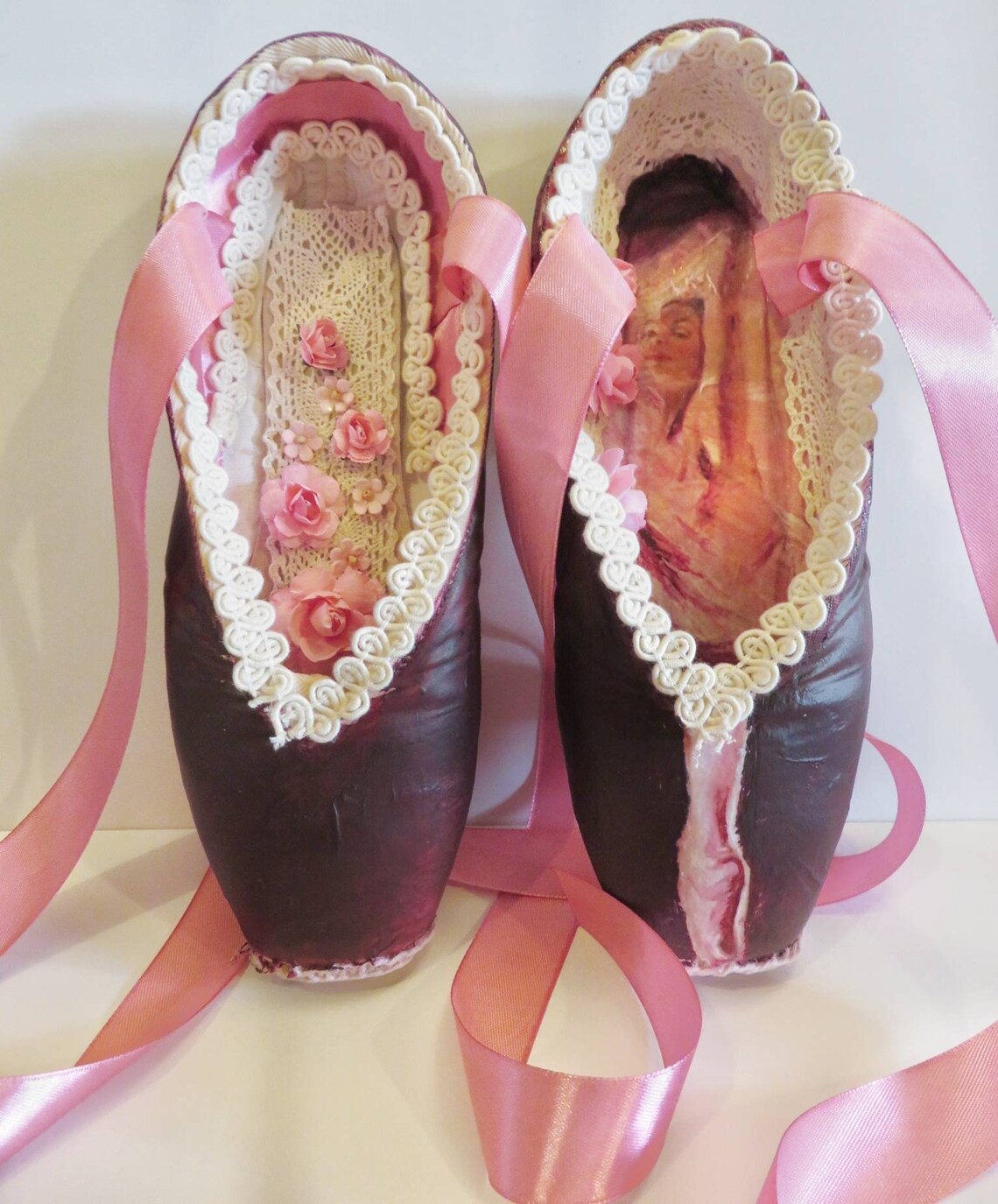 Painted Decorated Pointe Shoes - Etsy