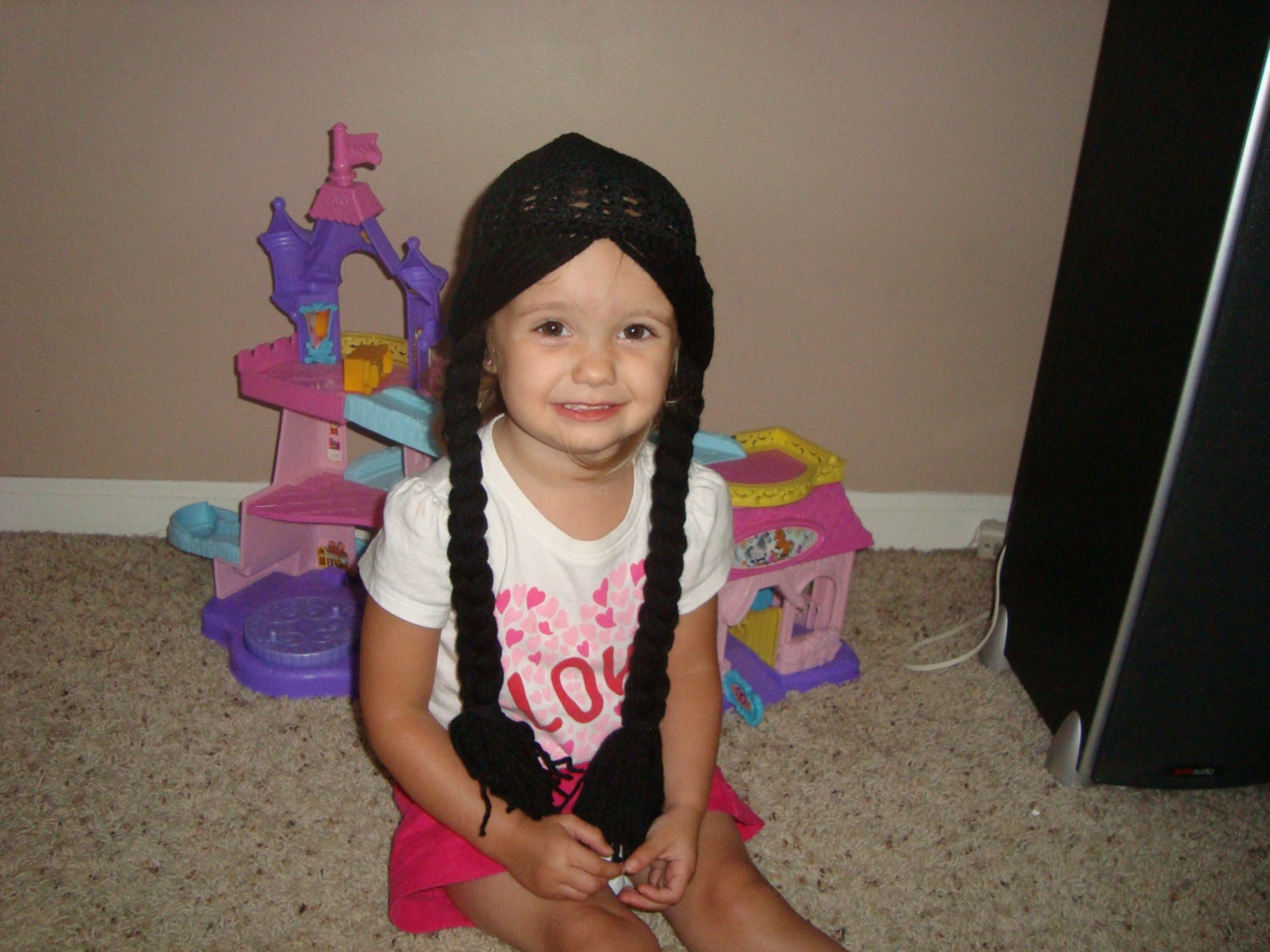 Wednesday Addams Inspired Wig Hat, Also Great for Pocahontas! Halloween ...