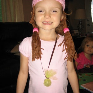 Izzy Inspired Yarn Pigtails Crochet Hat, Pixie Dust Necklace, Jake ...