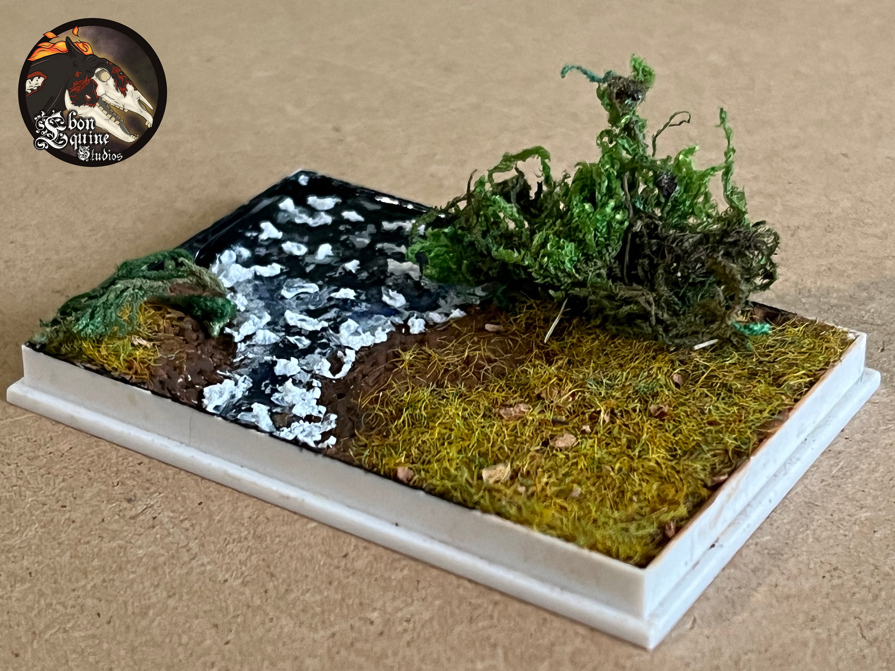 Micro Mini Model Horse Diorama Display Box Stream Scene - Etsy